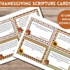 Thanksgiving Scripture Cards Printable, 30 Days of Gratitude Bible ...