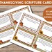 Thanksgiving Scripture Cards Printable, 30 Days of Gratitude Bible ...
