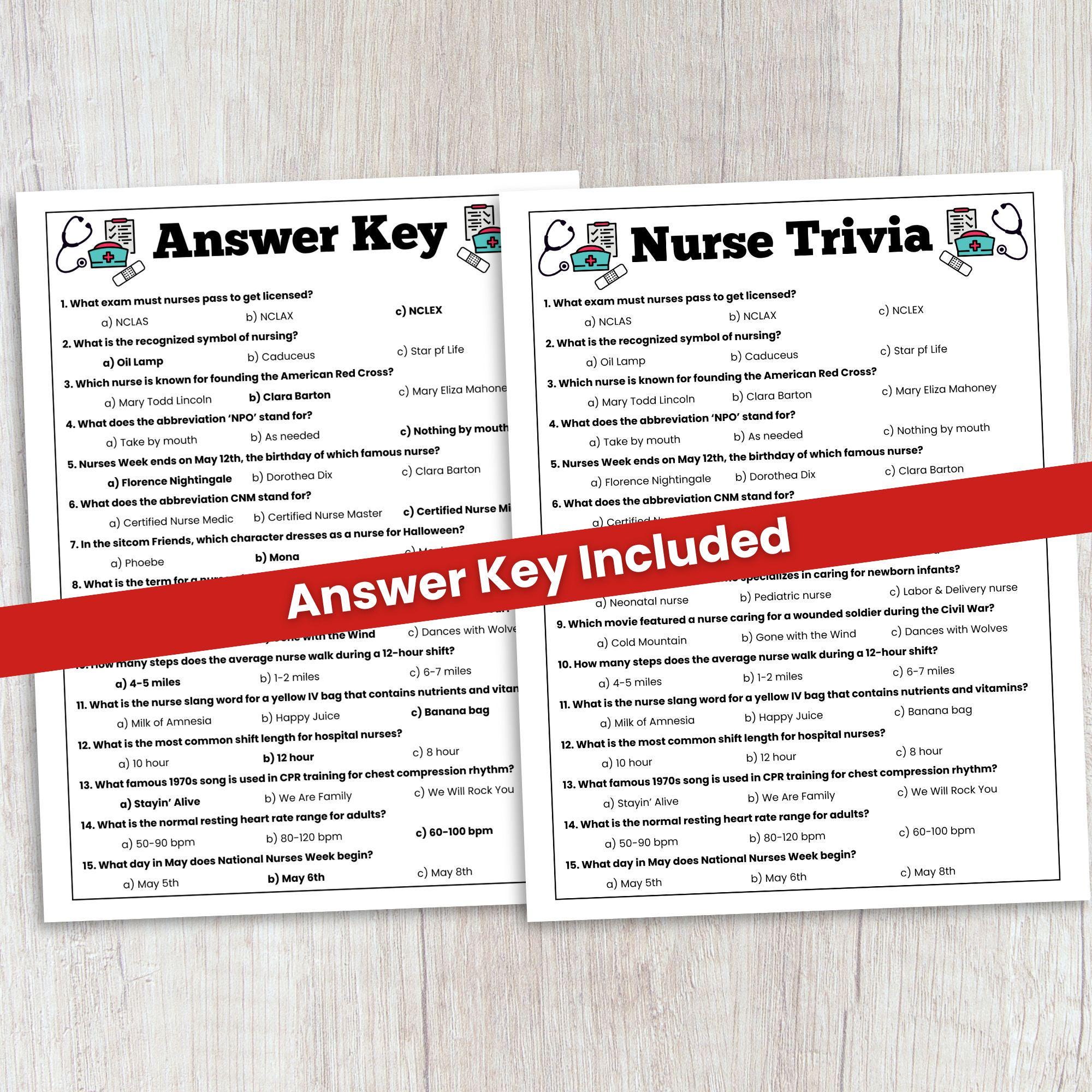 Nurse Trivia Game, Nurse Themed Games, Healthcare Trivia, Nurses Week ...