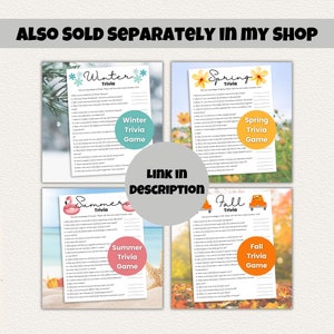 Seasonal Trivia Game Bundle, the Four Seasons Trivia Games, Winter ...