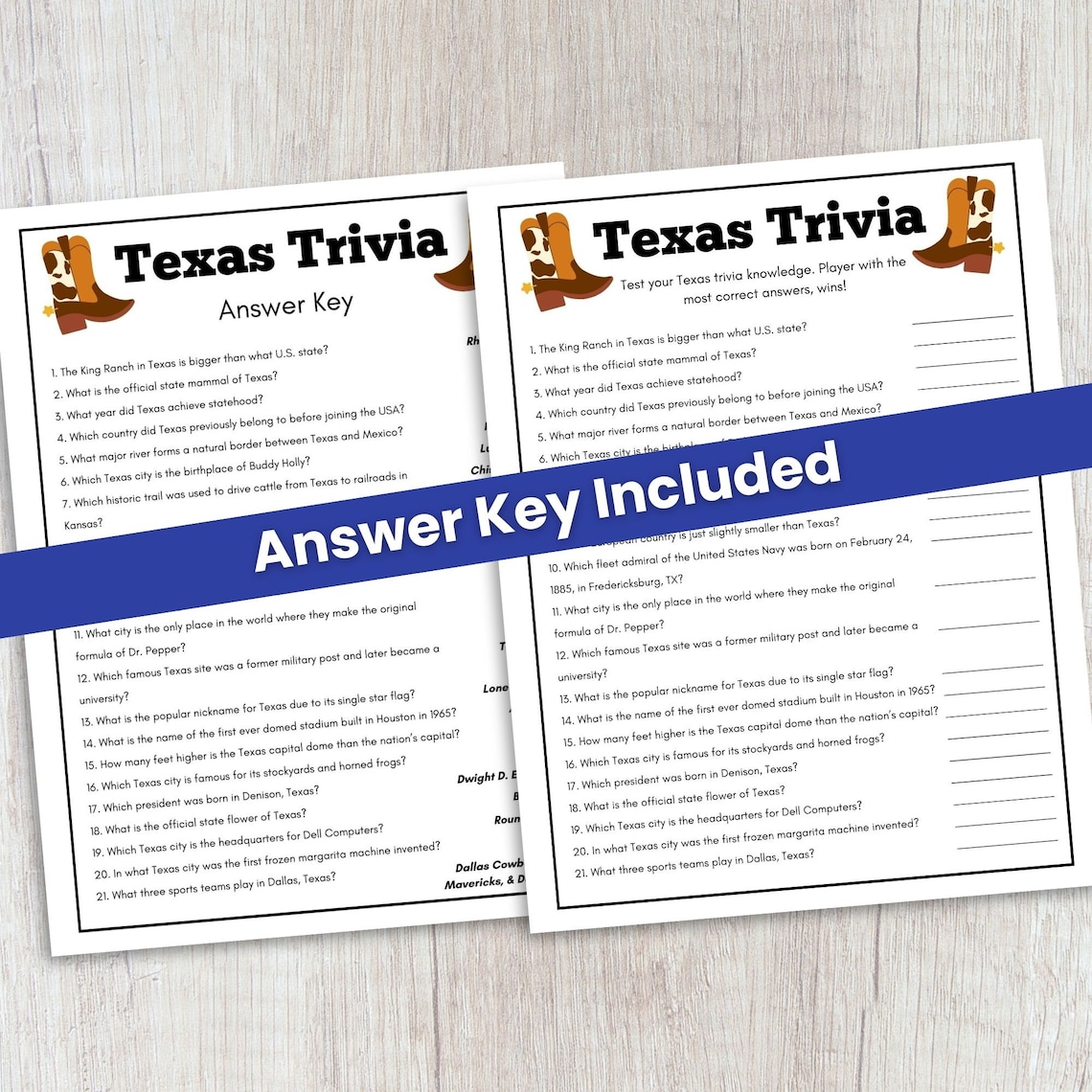 Texas Trivia Game, States Trivia, US States Trivia, Texas Game, Trivia ...