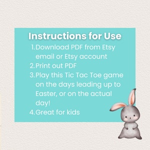 Easter Tic Tac Toe Game Printable, Easter Activity for Kids, Easter ...