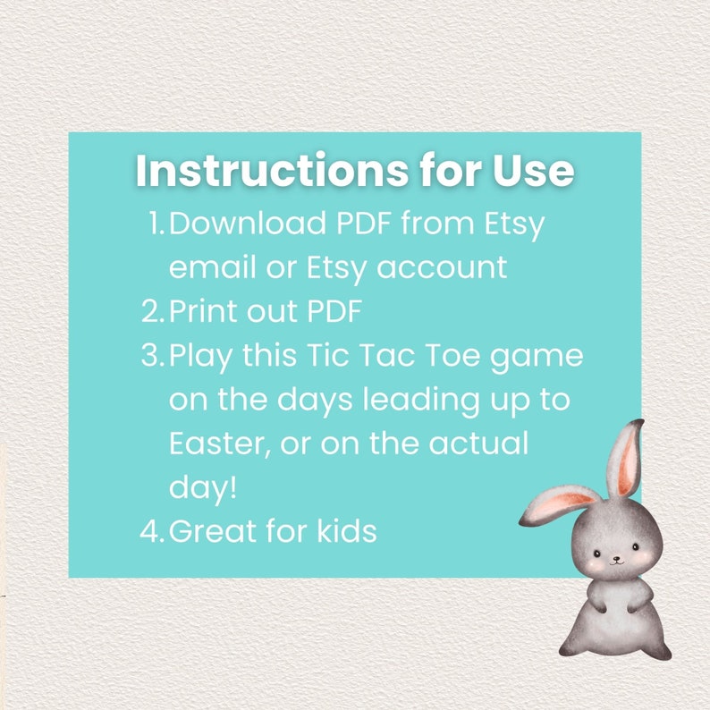 Easter Tic Tac Toe Game Printable, Easter Activity for Kids, Easter ...