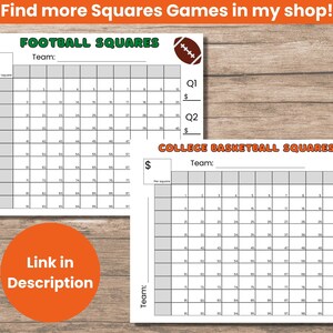 Editable Basketball Squares Game Printable Basketball - Etsy