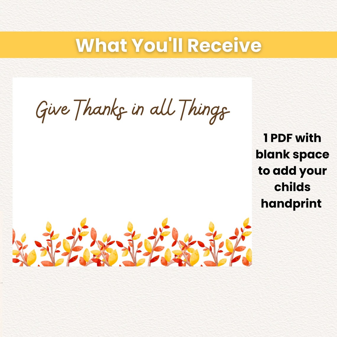 Give Thanks Handprint Craft, Fall Handprint Craft, Autumn Handprint Art ...