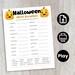 Halloween Word Scramble Game, Halloween Party Game Printable, Halloween ...