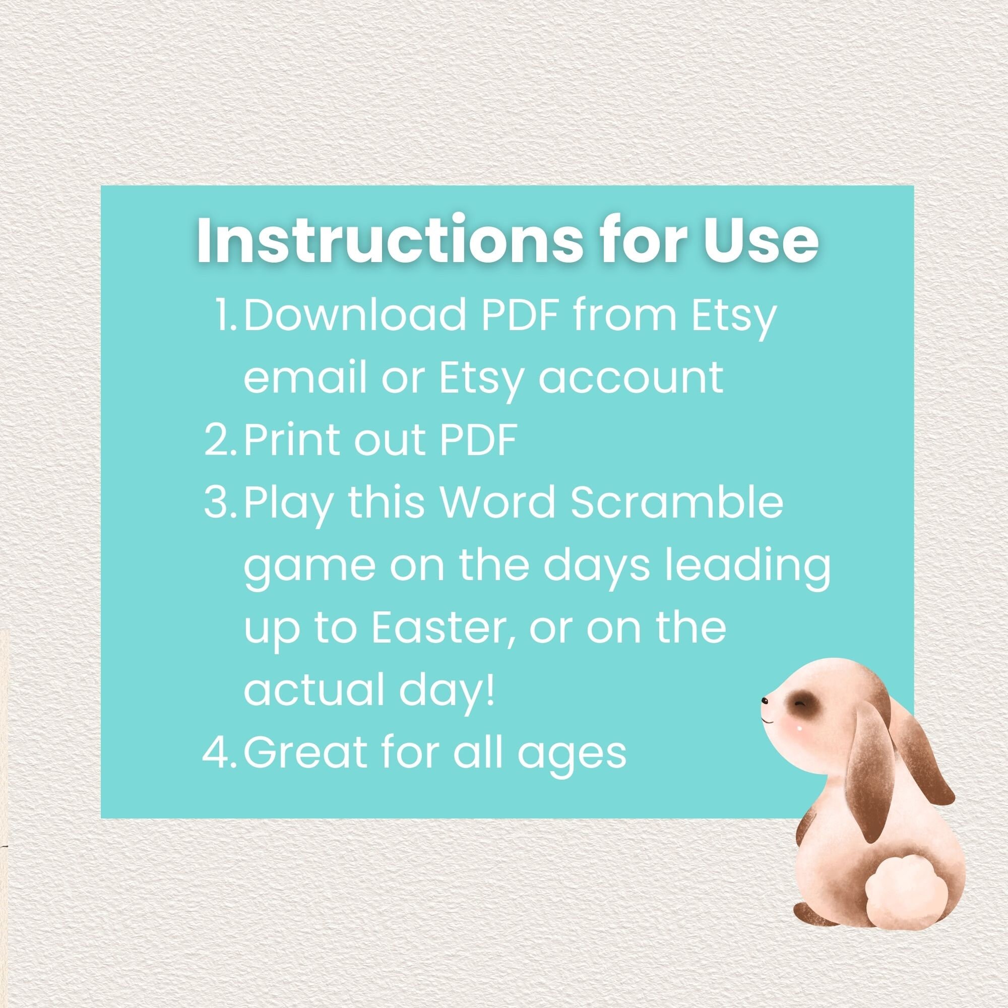 Easter Word Scramble Game, Printable Easter Game, Easter Worksheet ...