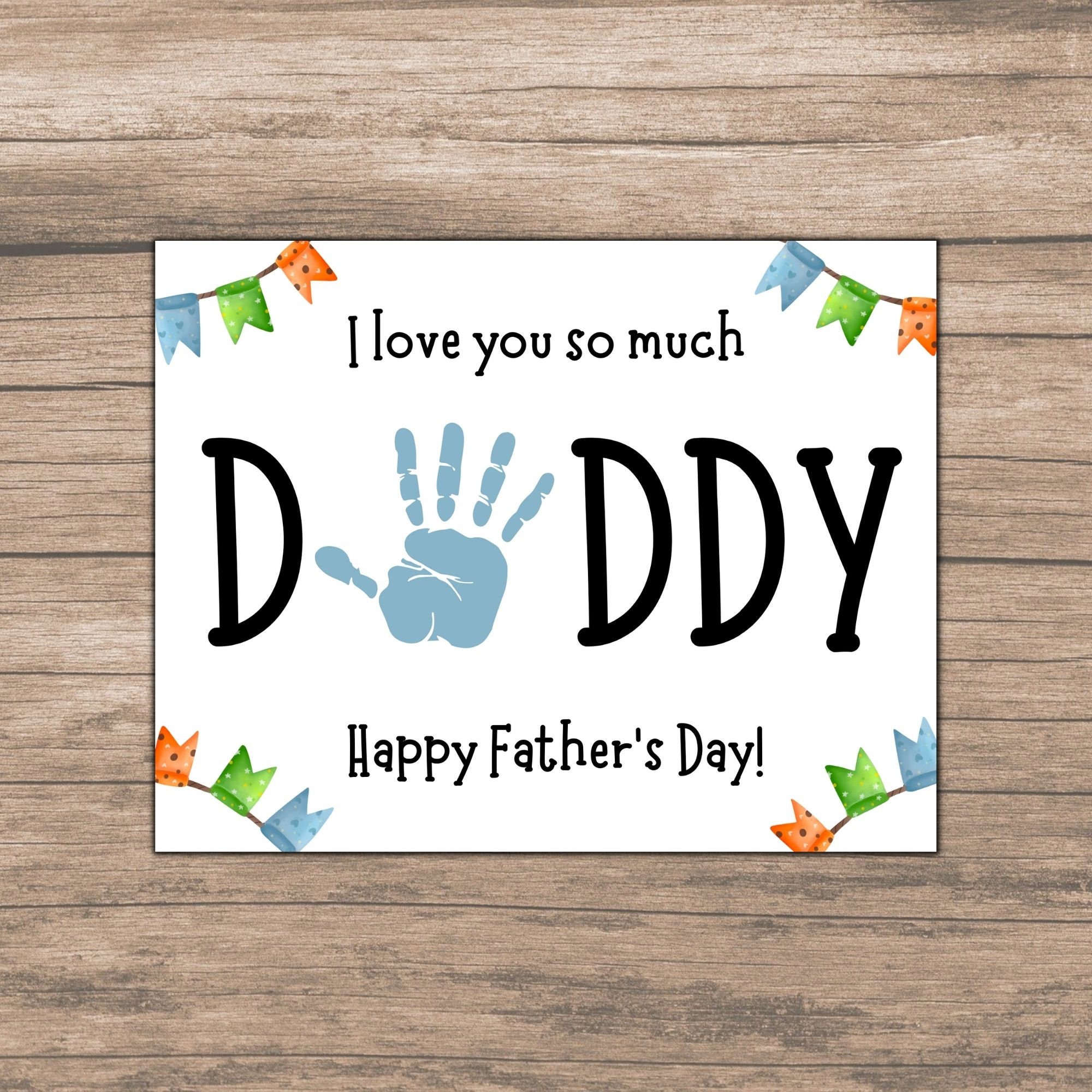Father's Day Handprint Art, Handprint Craft for Kids, Fathers Day ...