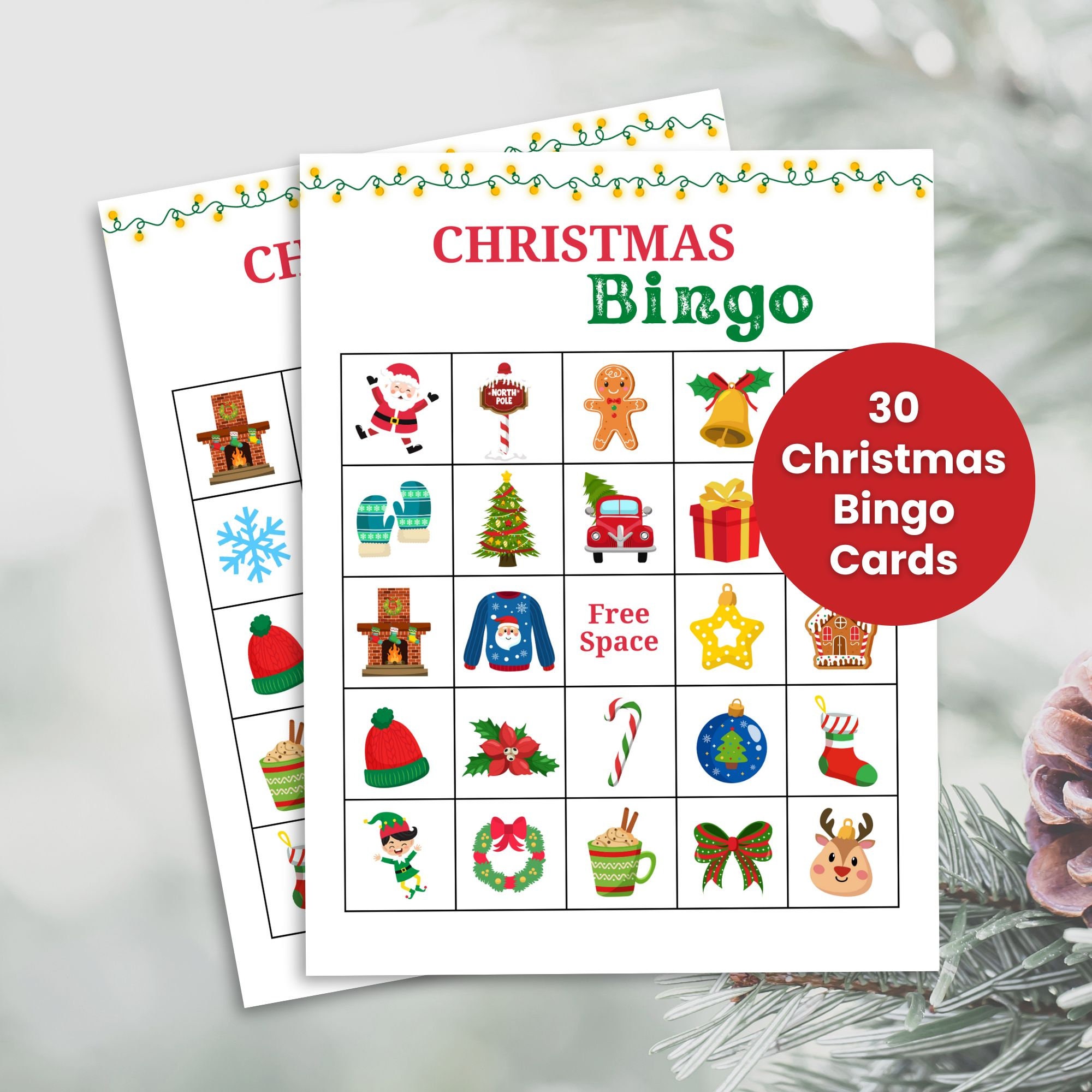 Christmas Bingo Printable, Holiday Bingo Cards, Christmas Classroom ...