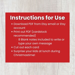 Christmas Lunch Box Notes for Kids, Editable Lunchbox Notes, Christmas ...