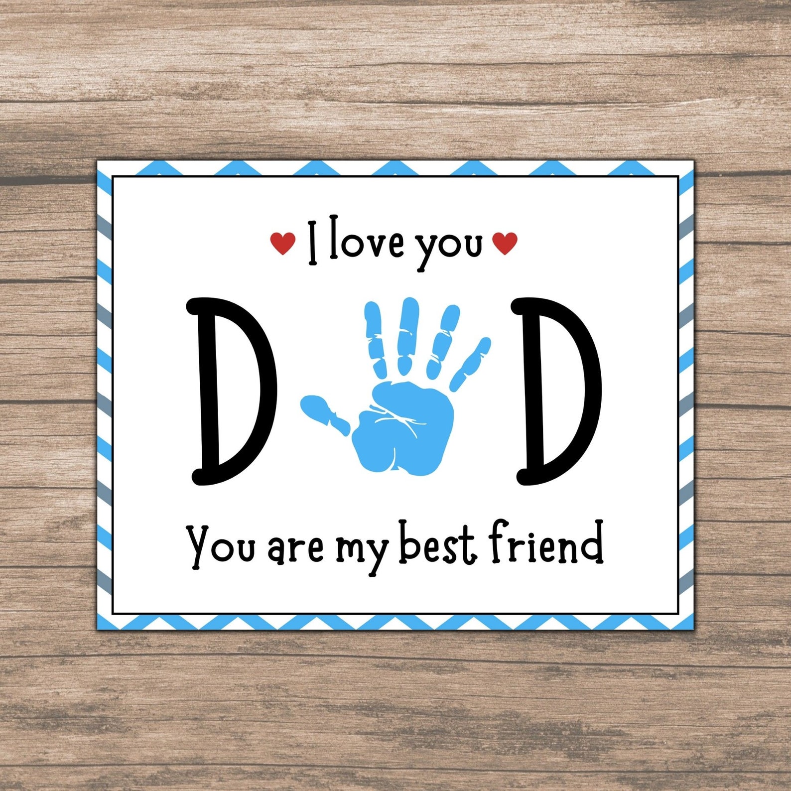 Dad Handprint Art, Handprint Keepsake Gift for Dad, Dad Gift From Kids ...
