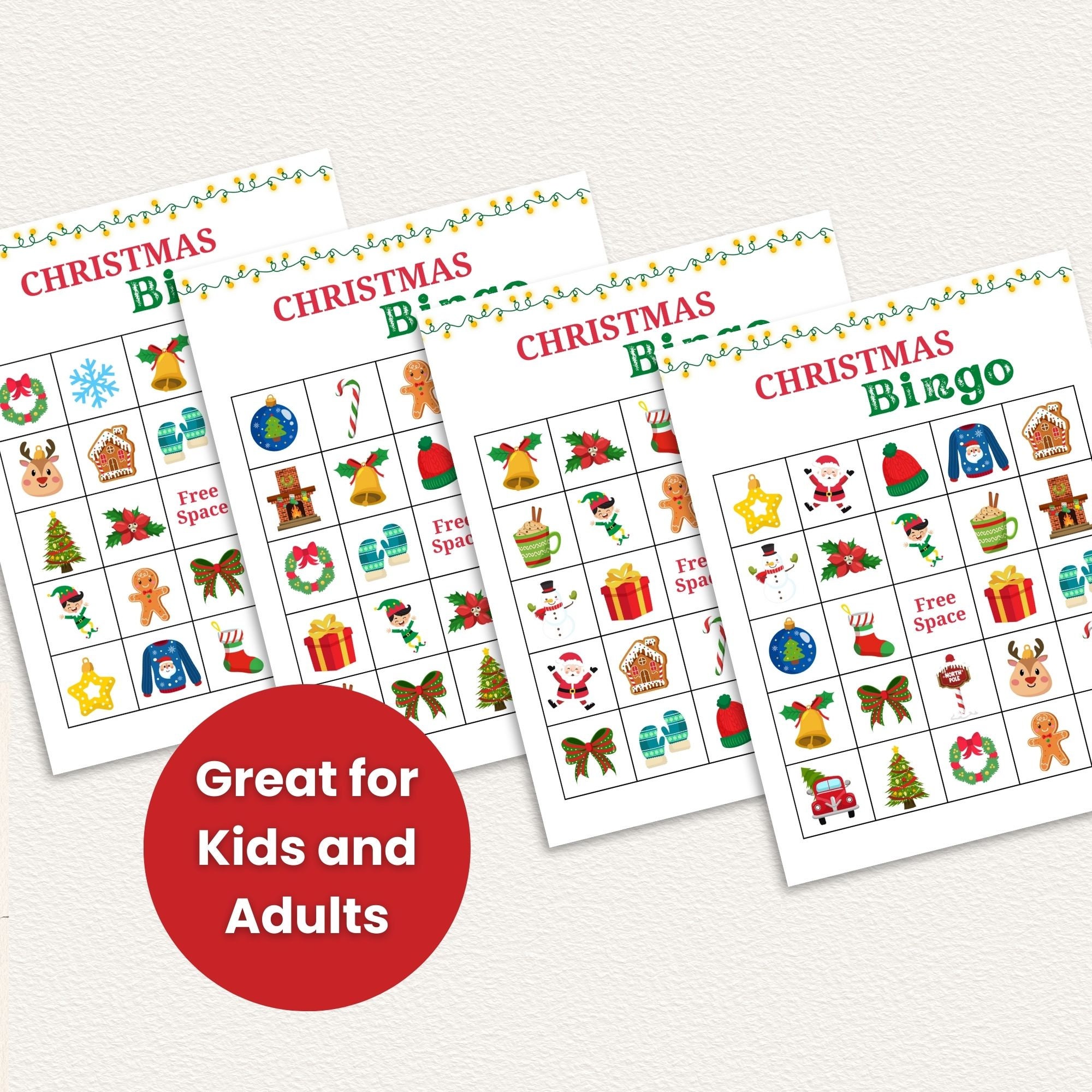 Christmas Bingo Printable, Holiday Bingo Cards, Christmas Classroom ...