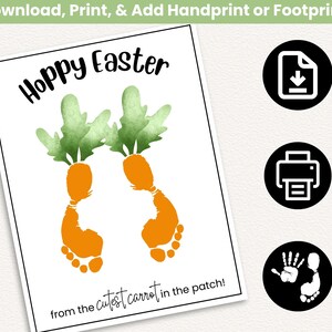 Easter Handprint and Footprint Art Craft Bundle for Toddlers - Etsy