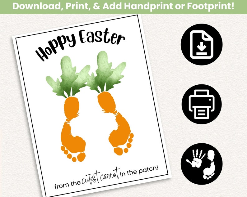Easter Handprint and Footprint Art Craft Bundle for Toddlers - Etsy