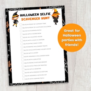 Halloween Selfie Scavenger Hunt, Photo Scavenger Hunt, Scavenger Hunt ...