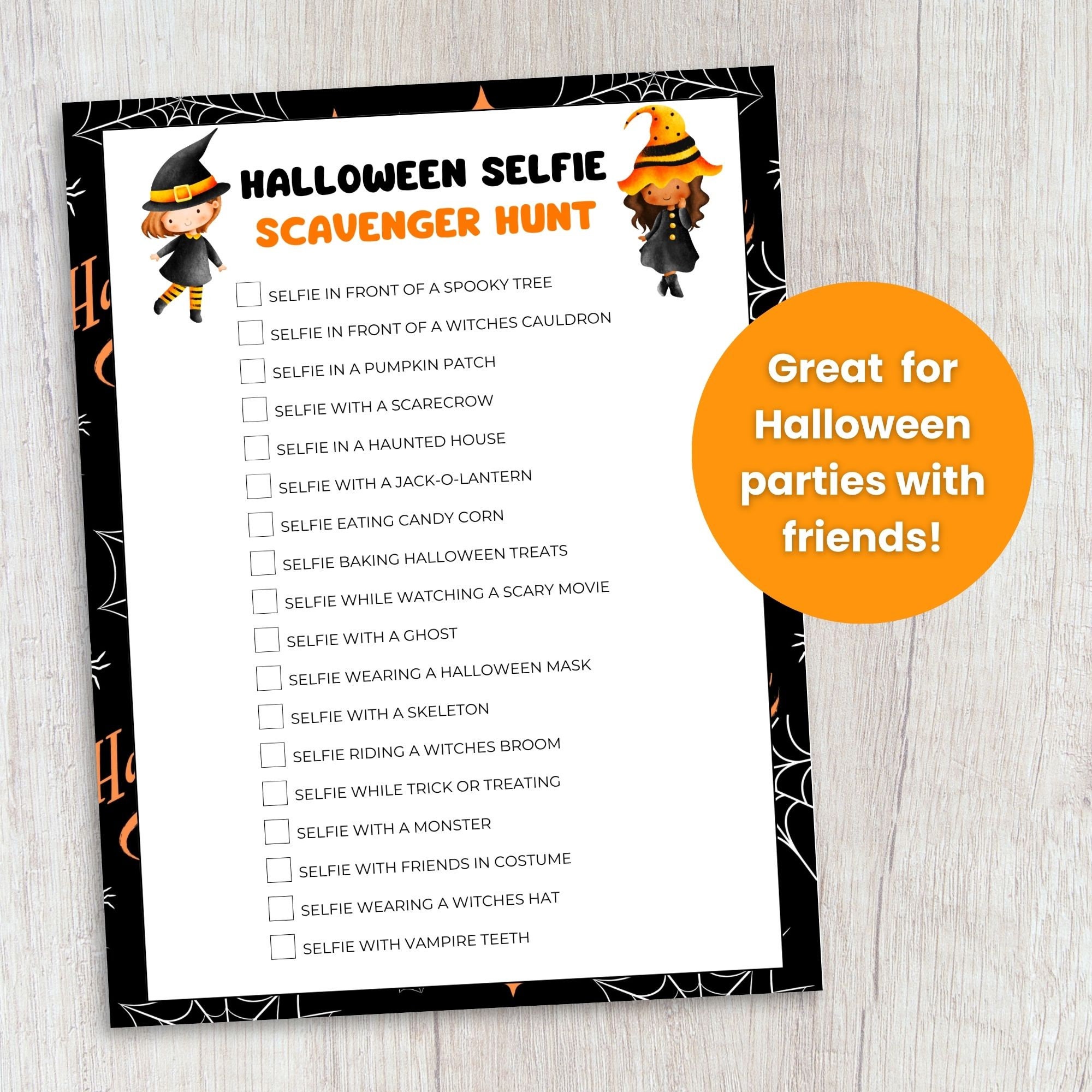 Halloween Selfie Scavenger Hunt, Photo Scavenger Hunt, Scavenger Hunt ...