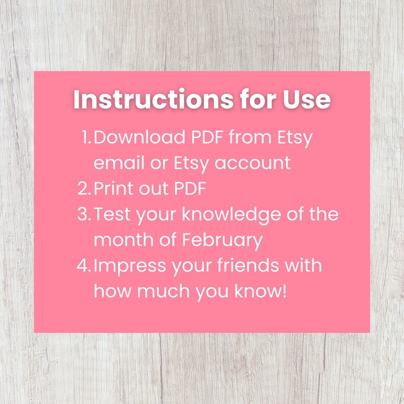 February Trivia Game, Holiday Trivia Game, Valentines Trivia, Birthday ...