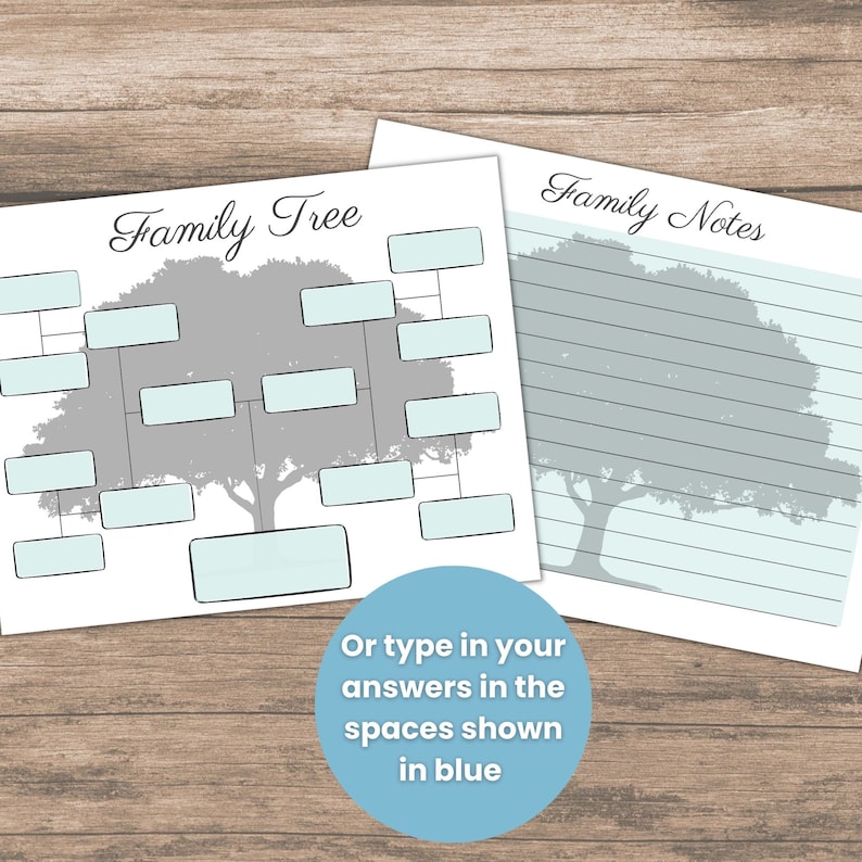 Family Tree Template 4 Generation, Editable Family Tree Template, Great ...