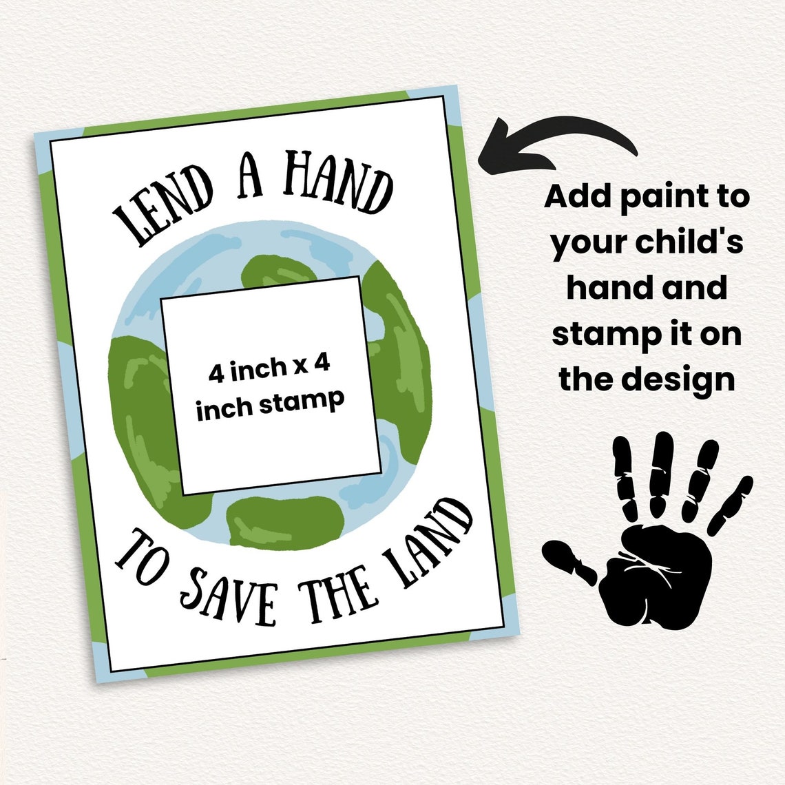 Earth Day Handprint Art Craft, Earth Day Handprint Art for Kids ...