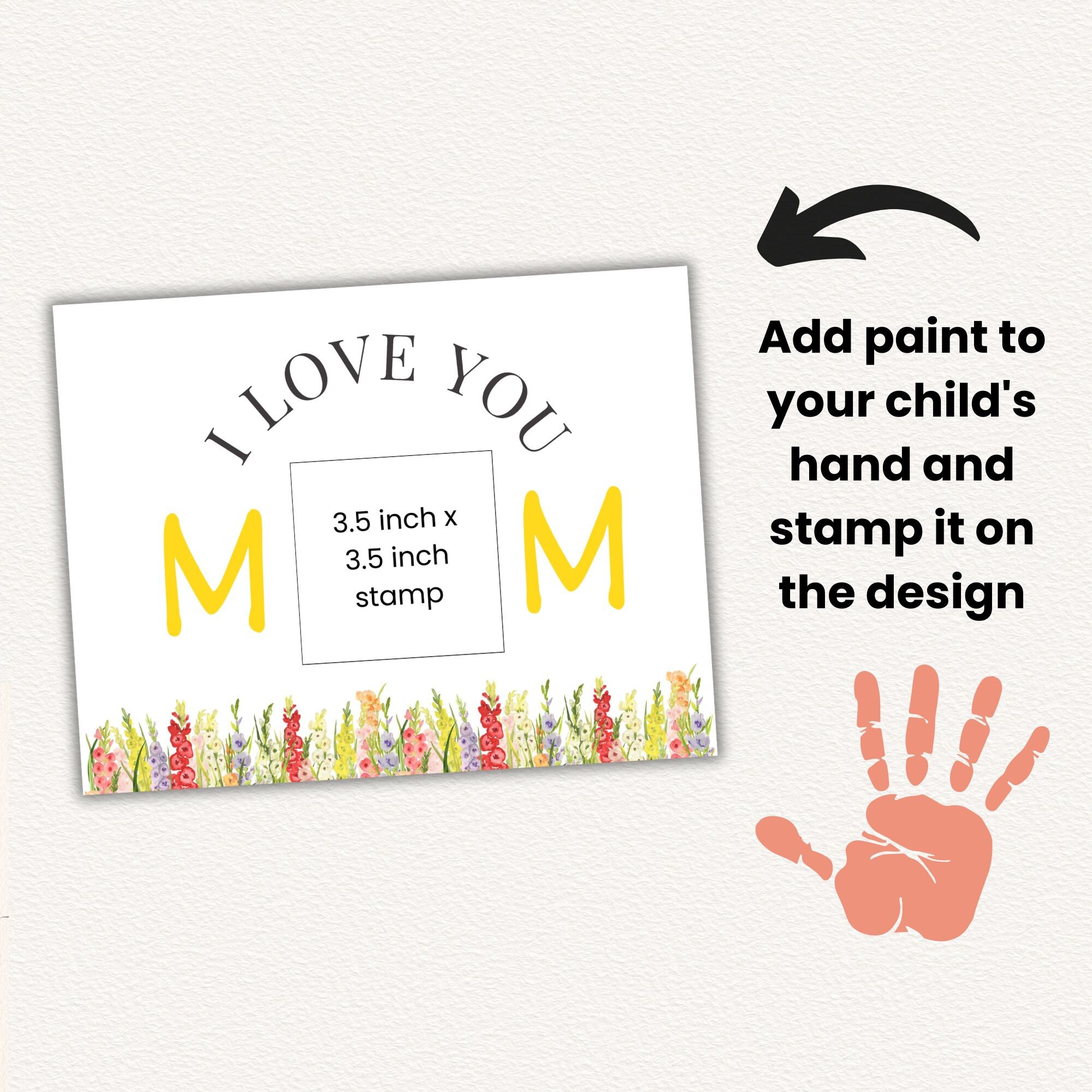 I Love You Mom Handprint Craft for Kids, Mothers Day Handprint Art ...