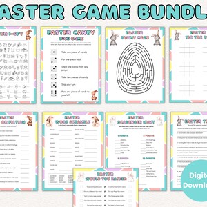 Easter Games Bundle, Printable Easter Games for Kids and Adults, Easter ...