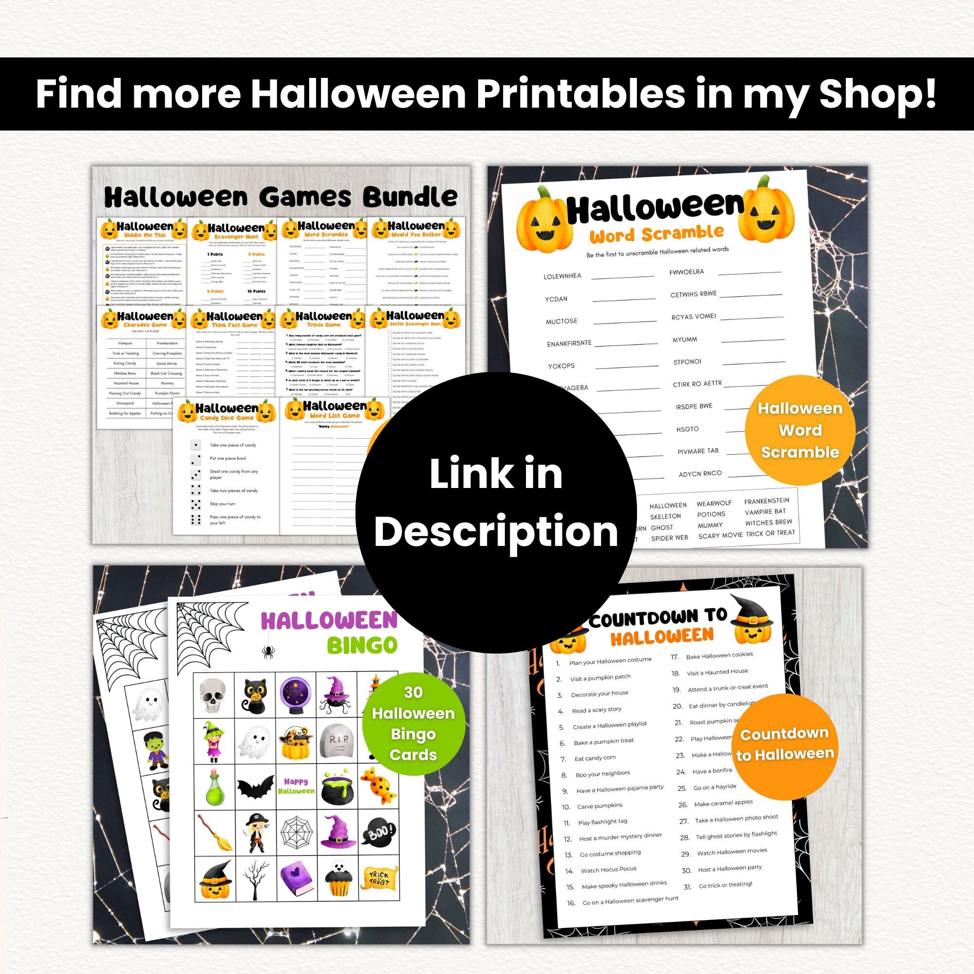 Halloween Selfie Scavenger Hunt, Photo Scavenger Hunt, Scavenger Hunt ...
