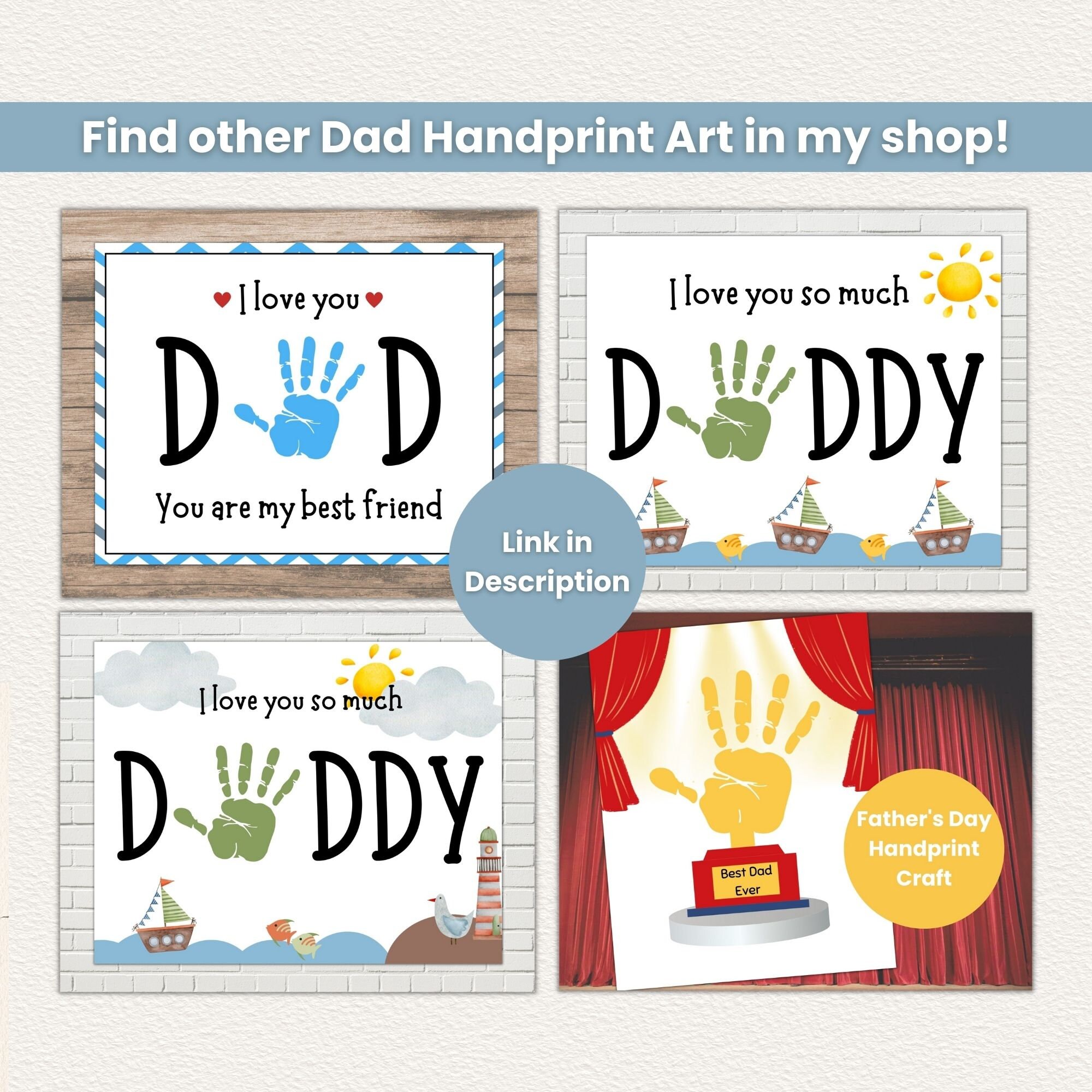 Father's Day Handprint Art, Handprint Craft for Kids, Fathers Day ...
