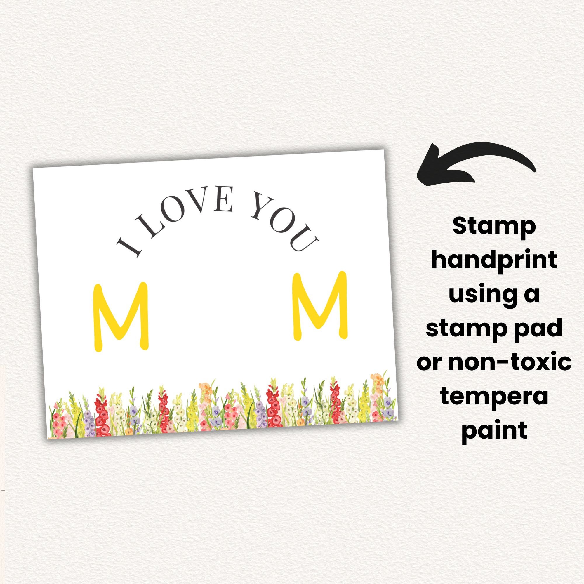 I Love You Mom Handprint Craft for Kids, Mothers Day Handprint Art ...