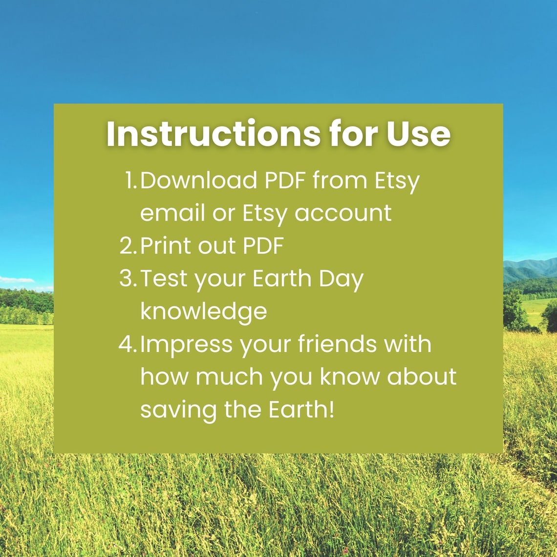 Earth Day Trivia Printable for Teens and Adults, Earth Day Fill in the ...