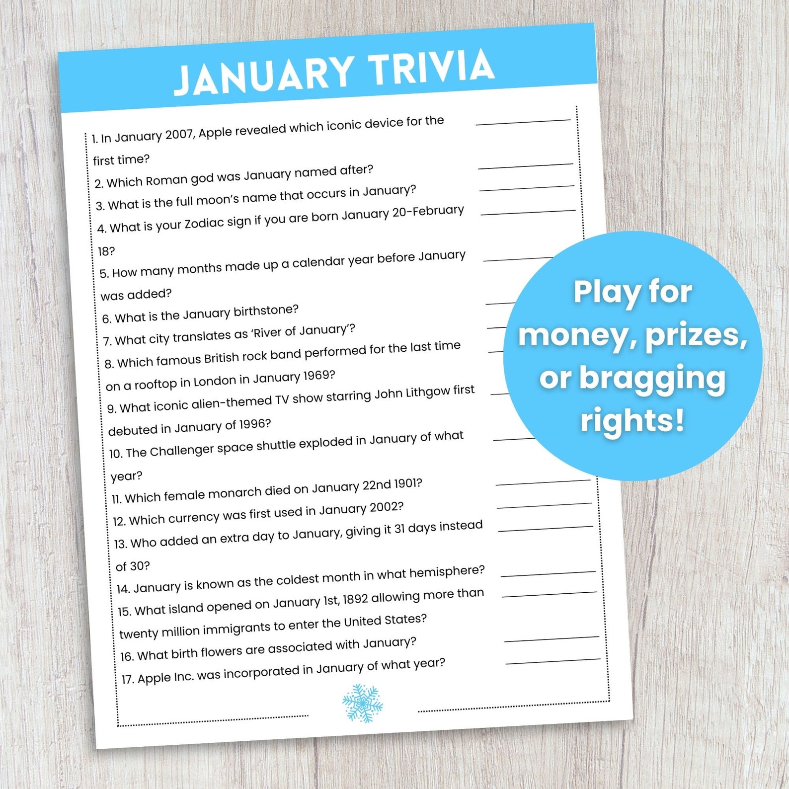 January Trivia Game, Holiday Trivia Game, Trivia Questions, Trivia Game ...