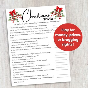 Christmas Trivia Game, Holiday Trivia Game, Winter Trivia, Holiday ...
