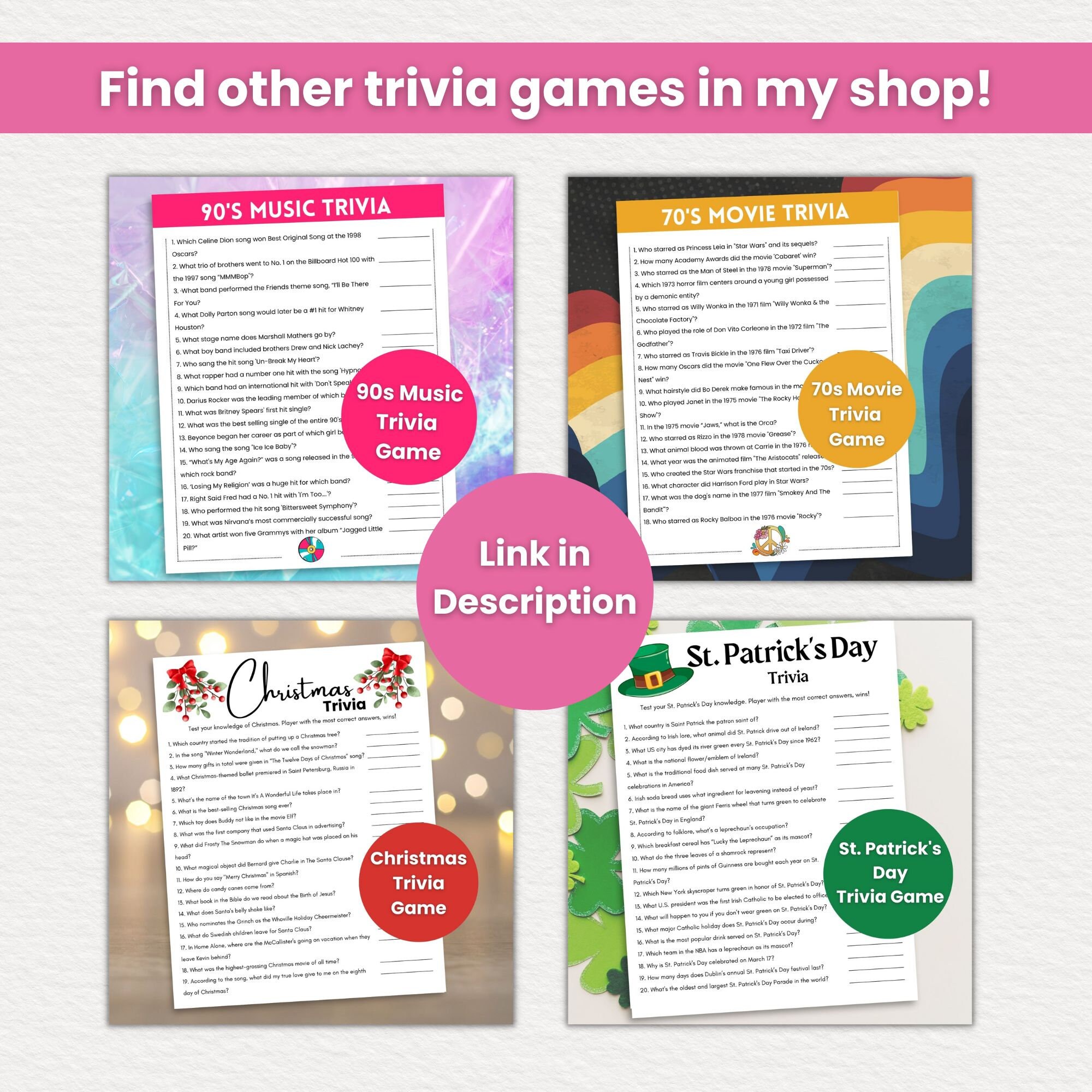 Candy Trivia Game, Printable Candy Trivia, Candy Game, Food Trivia ...