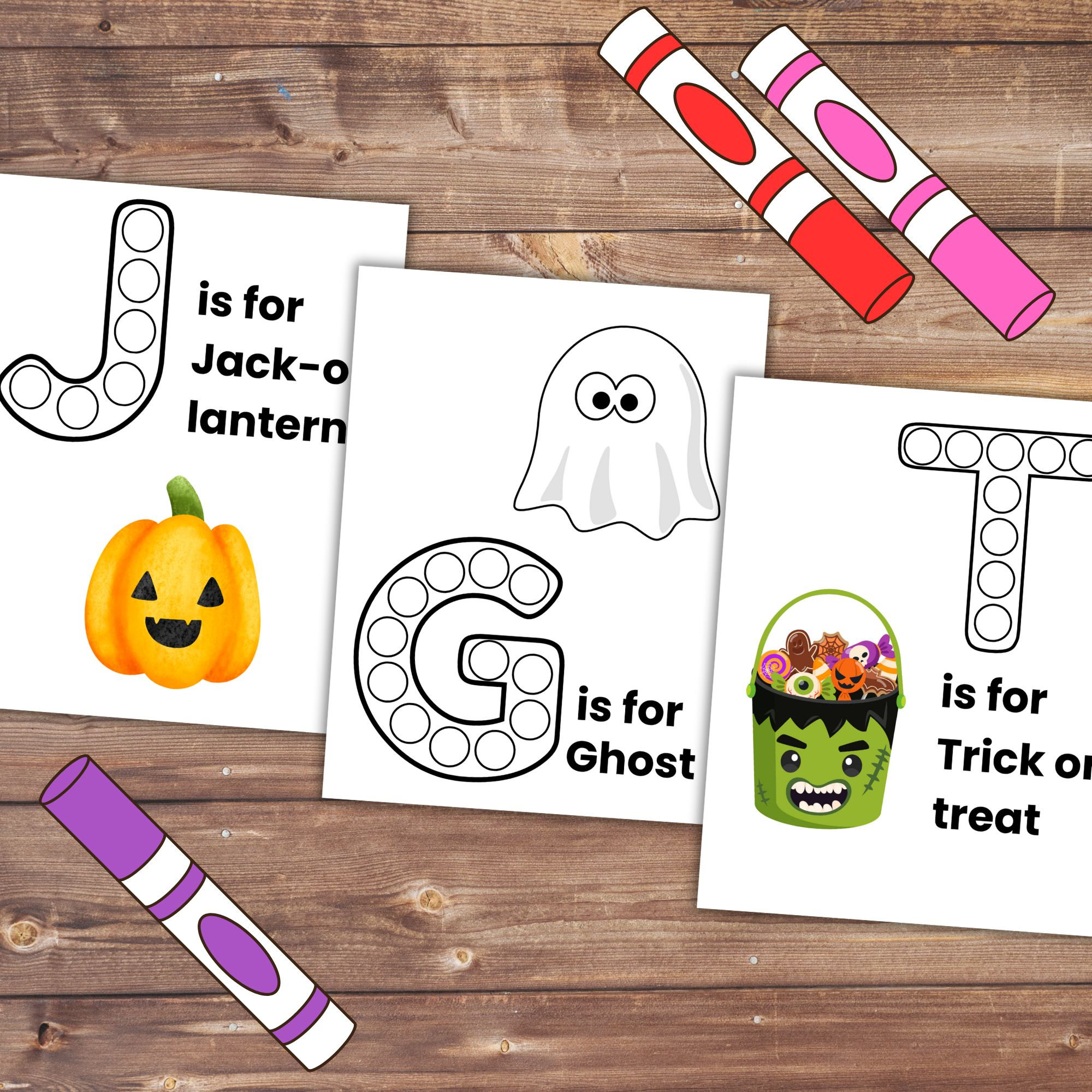 Halloween Dot Marker Printable With Halloween Alphabet Letter Dot ...