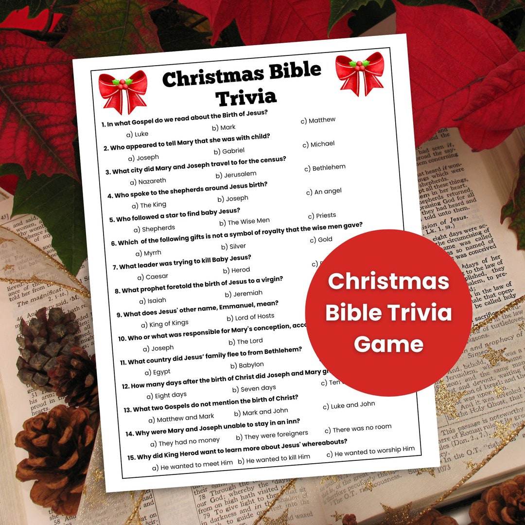 Christian Christmas Bible Trivia, Bible Trivia Quiz, Sunday School ...