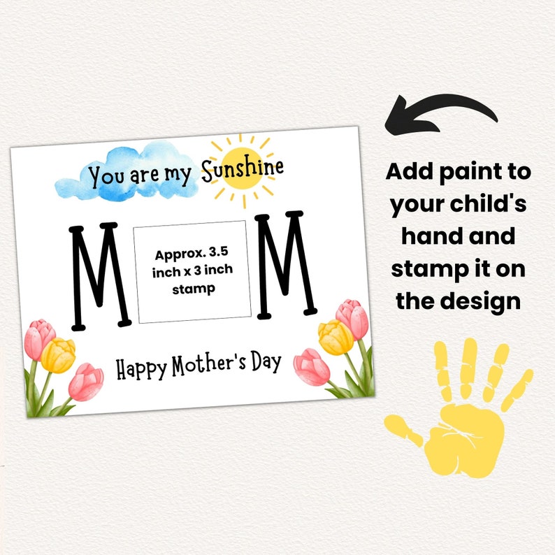 Mothers Day Handprint Craft for Kids, Mothers Day Handprint Art ...
