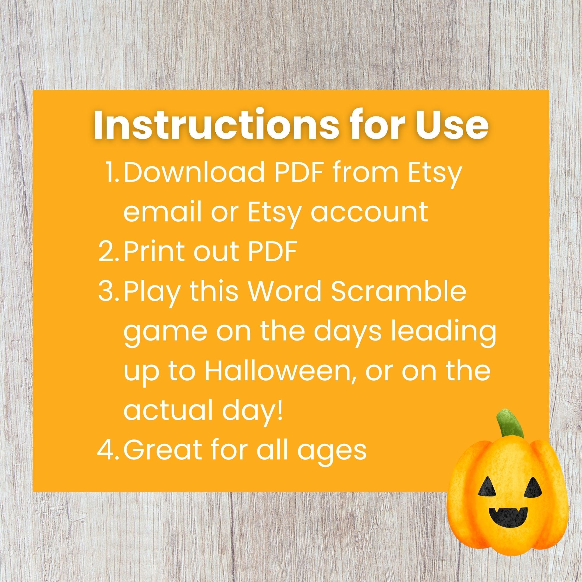 Halloween Word Scramble Game, Halloween Party Game Printable, Halloween ...