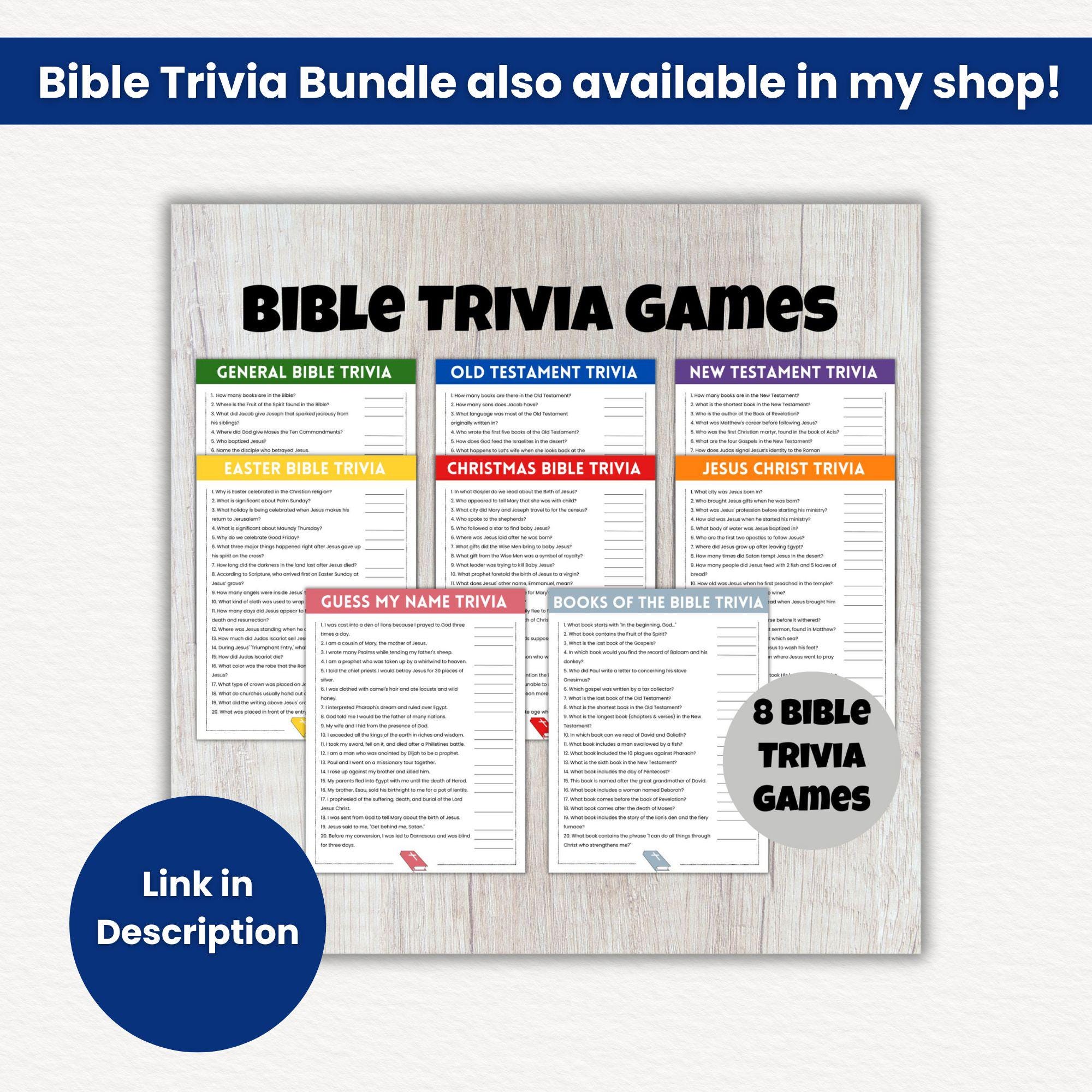 The Gospel of Luke Bible Trivia Game, Church Games, Womens Ministry ...