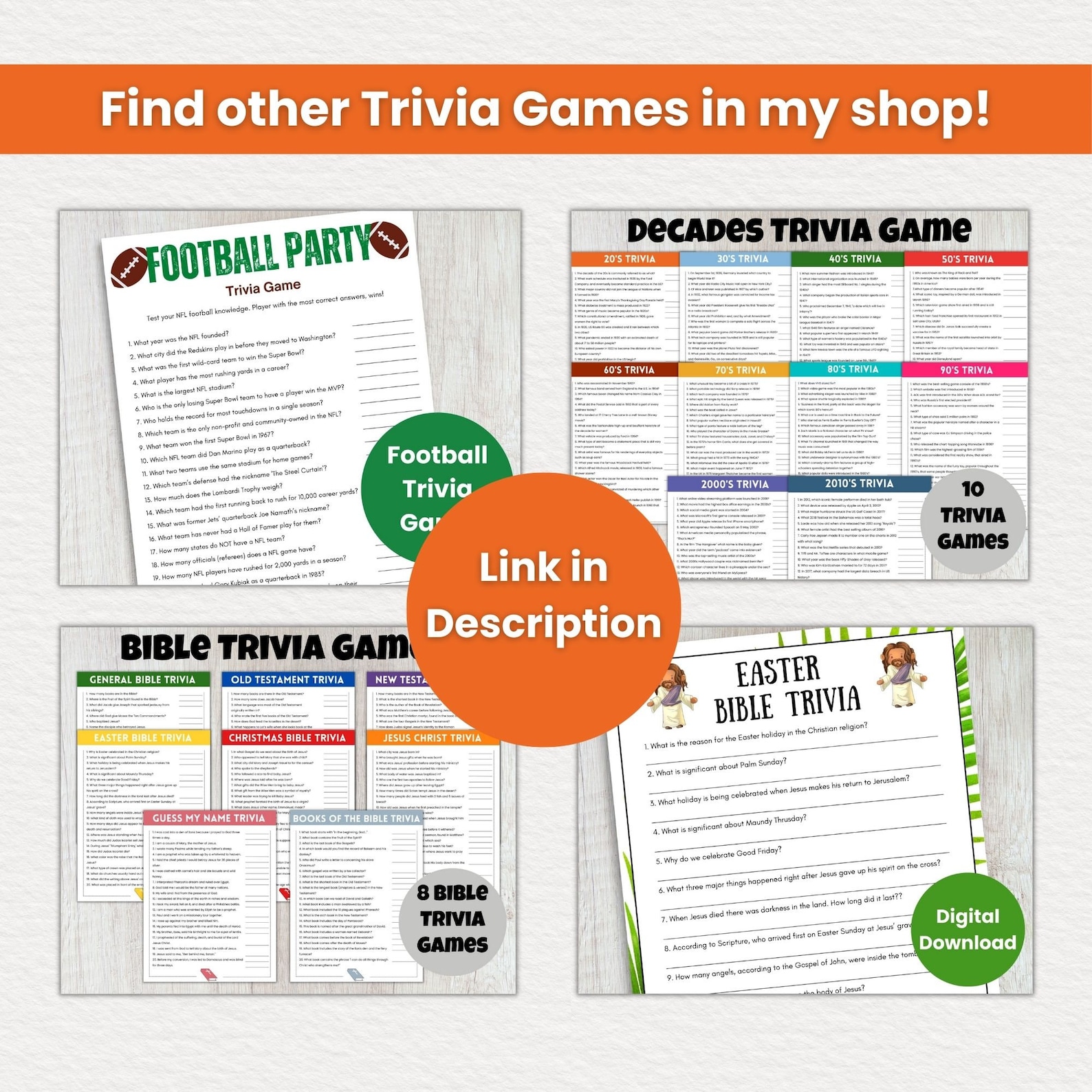 Fast Food Trivia, Trivia Game for Kids and Adults, Trivia Night, Family ...