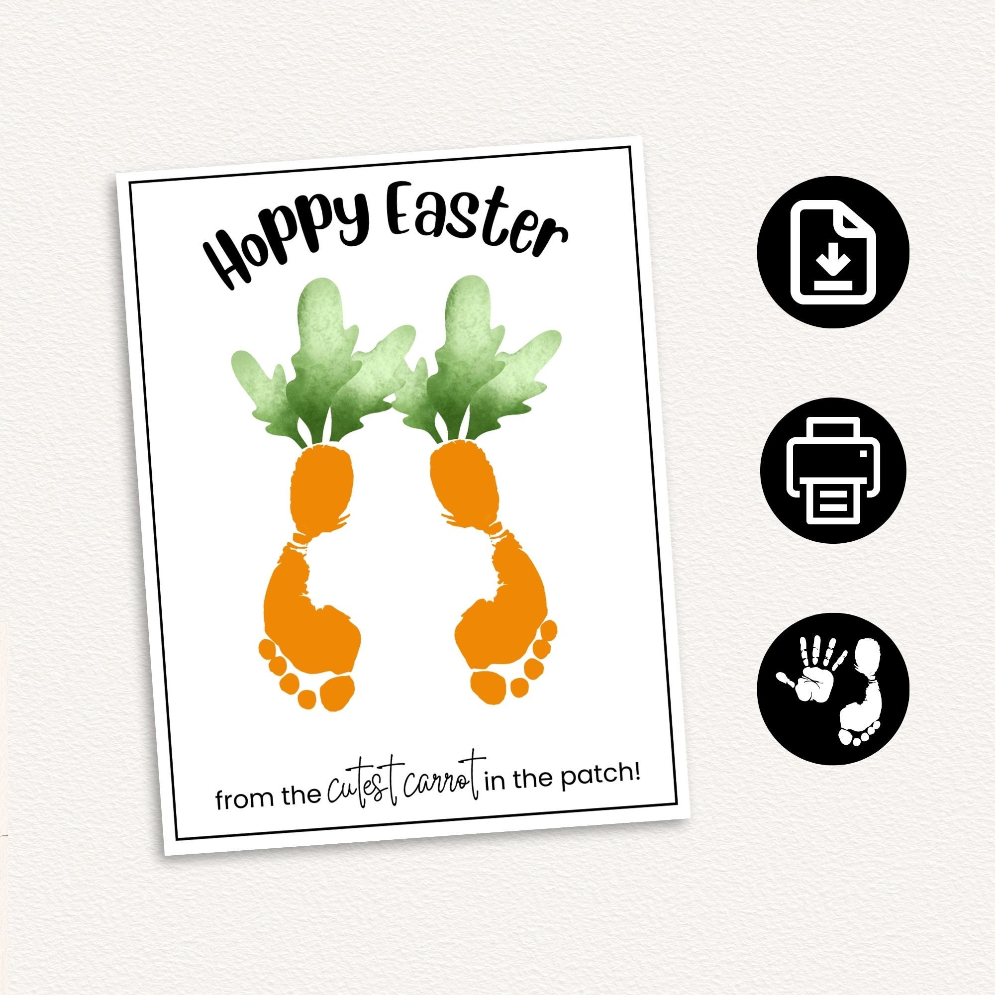 Easter Handprint and Footprint Art Craft Bundle for Toddlers, He is ...