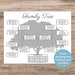Family Tree Template 4 Generation, Editable Family Tree Template, Great ...