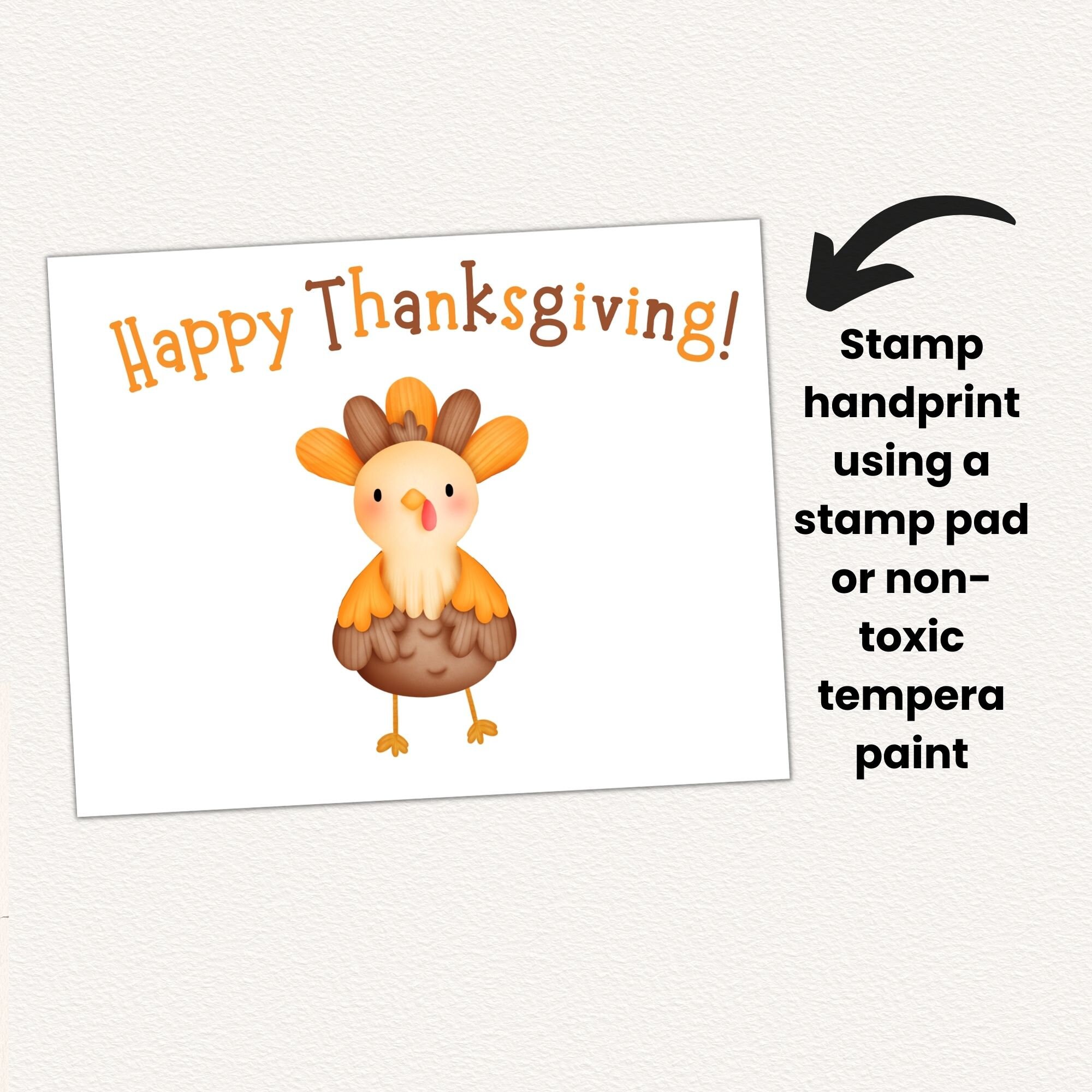 Happy Thanksgiving Handprint Craft, Toddler Thanksgiving Activity ...
