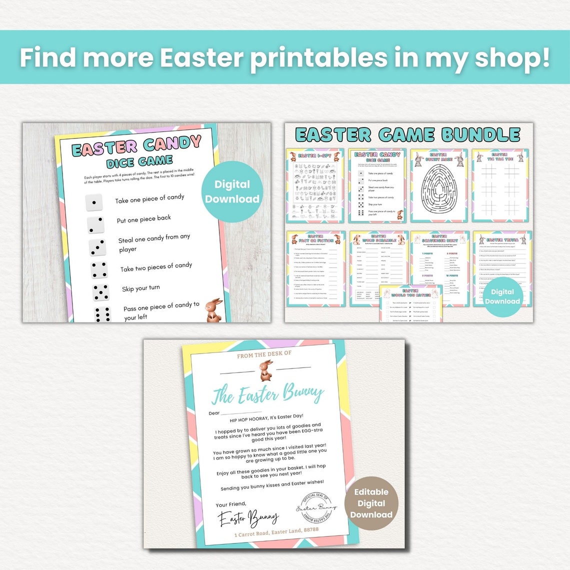Easter Trivia Game, Easter Activity for Kids and Adults, Printable ...