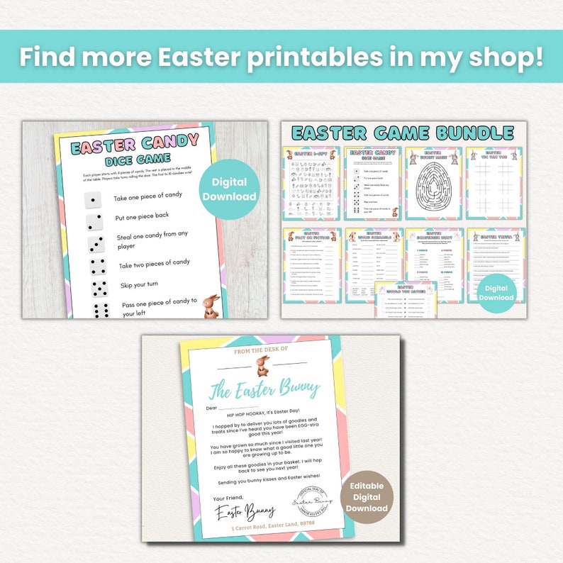 Easter Trivia Game, Easter Activity for Kids and Adults, Printable ...
