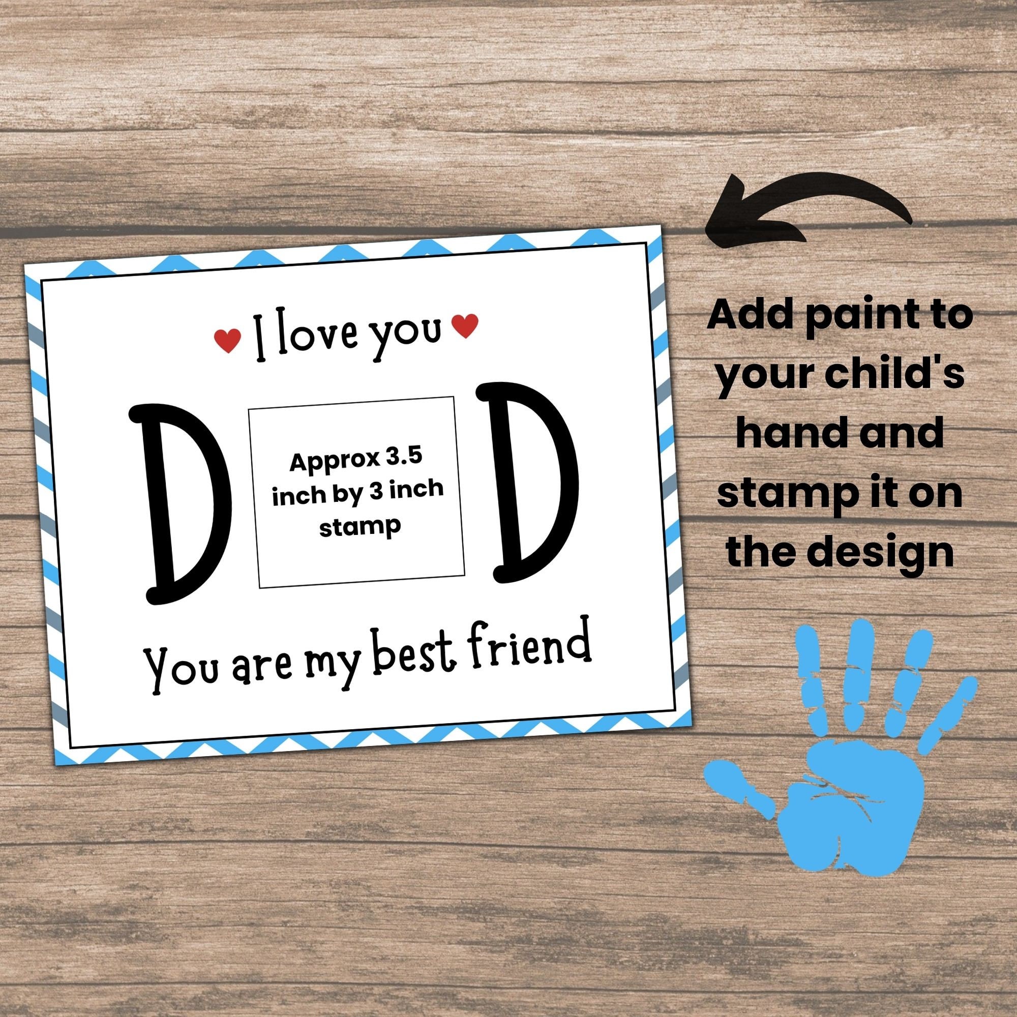 Dad Handprint Art, Handprint Keepsake Gift for Dad, Dad Gift From Kids ...