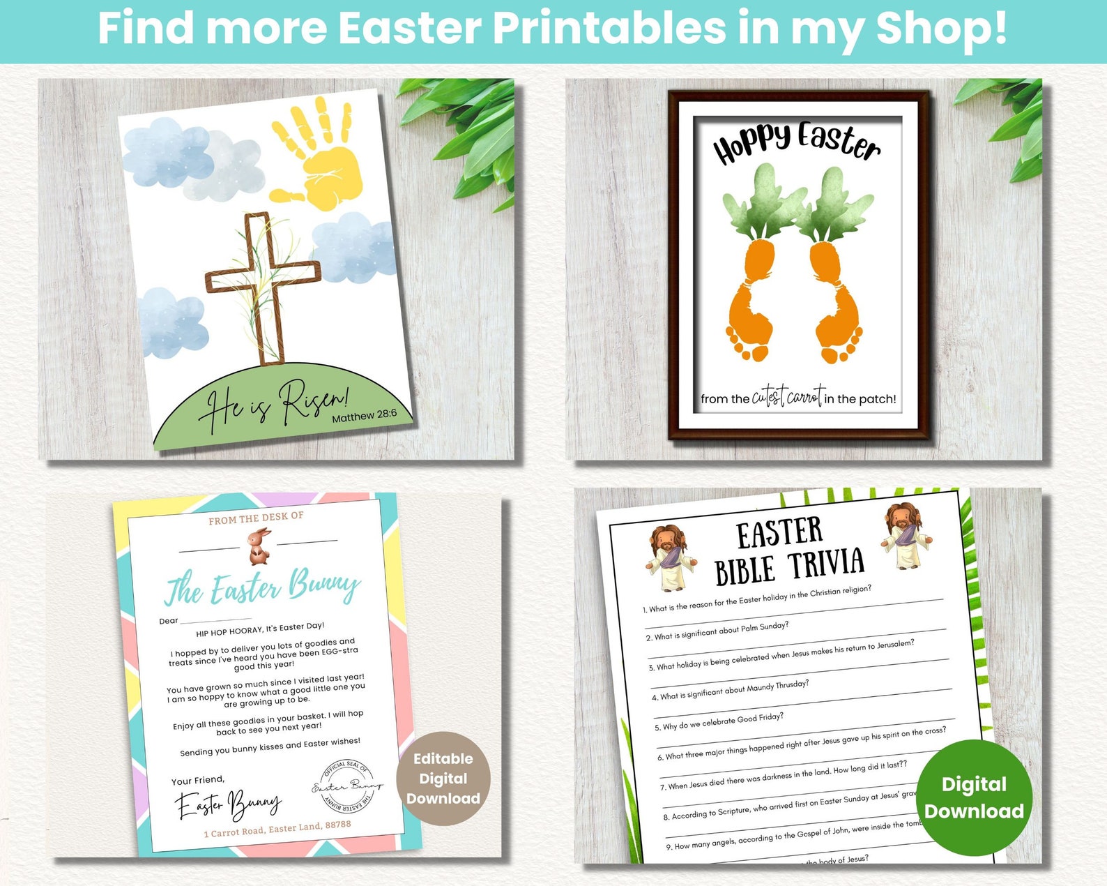Easter Games Bundle, Printable Easter Games for Kids and Adults, Easter ...