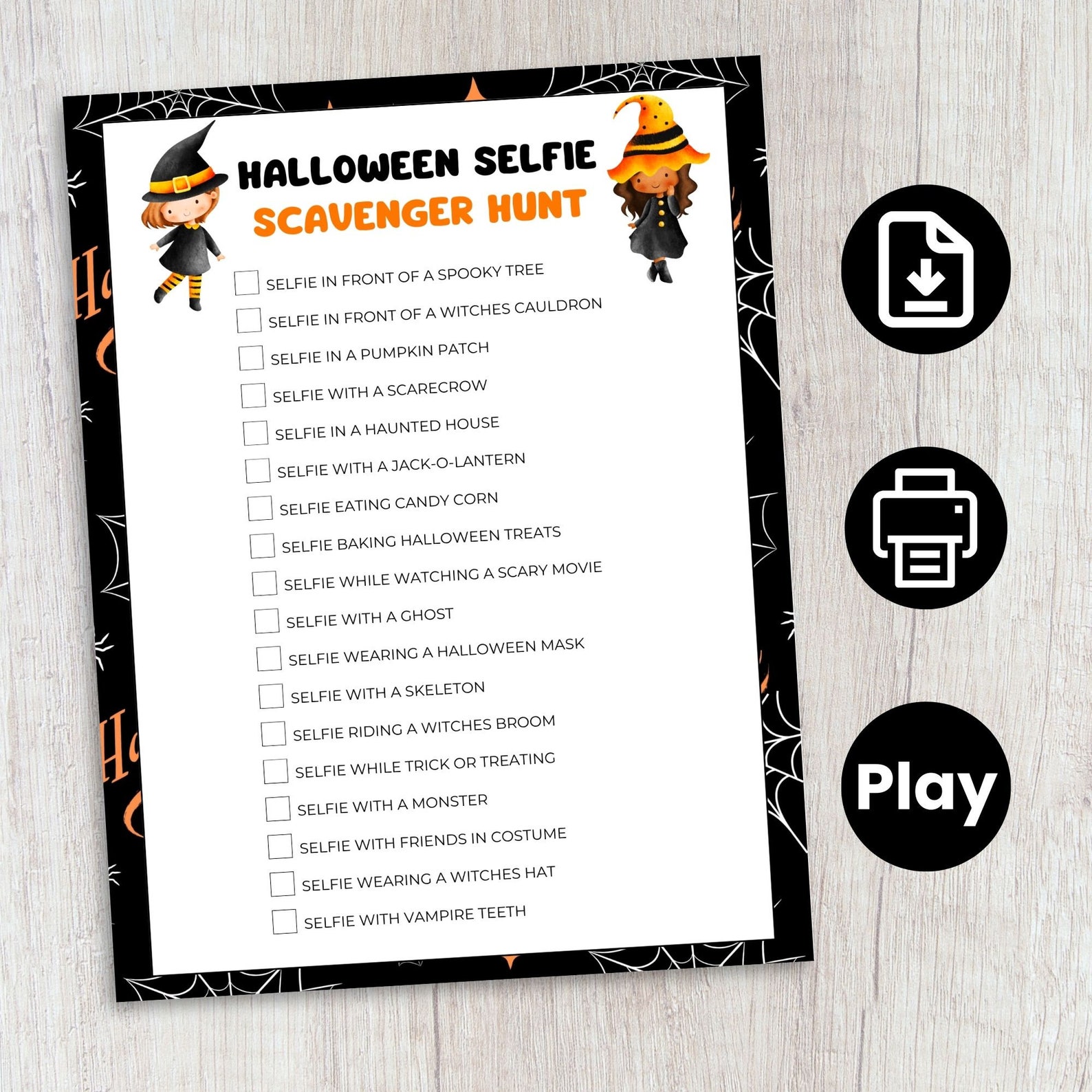 Halloween Selfie Scavenger Hunt, Photo Scavenger Hunt, Scavenger Hunt ...