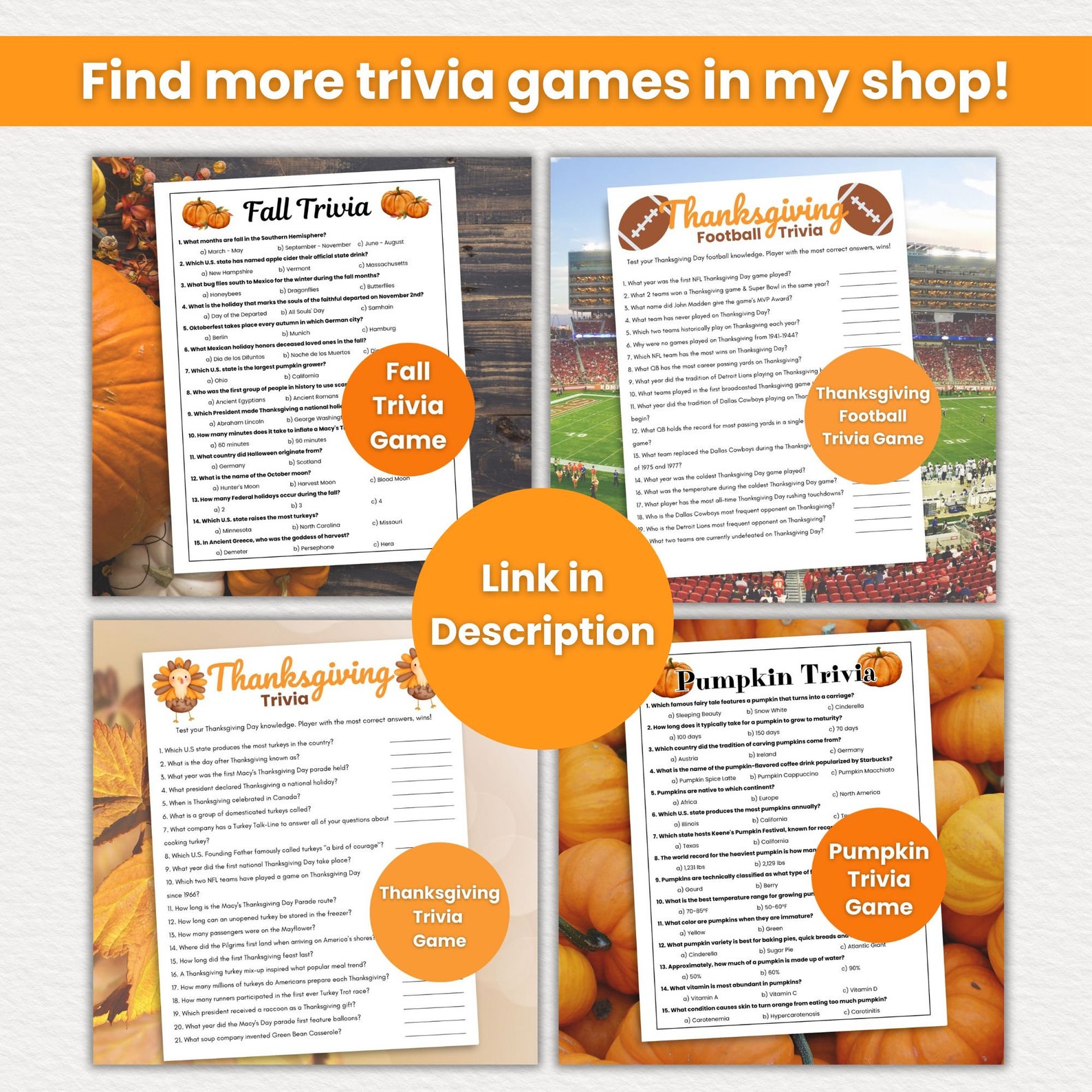 Pie Trivia Game, Pie Day Trivia, Pi Day Games, Thanksgiving Game ...