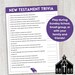 New Testament Bible Trivia Game, Bible Game for Adults, Bible Game for ...