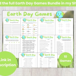 Earth Day Word Scramble Game, Earth Day Printable Game for Kids and ...