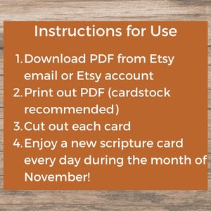 Thanksgiving Scripture Cards Printable, 30 Days of Gratitude Bible ...